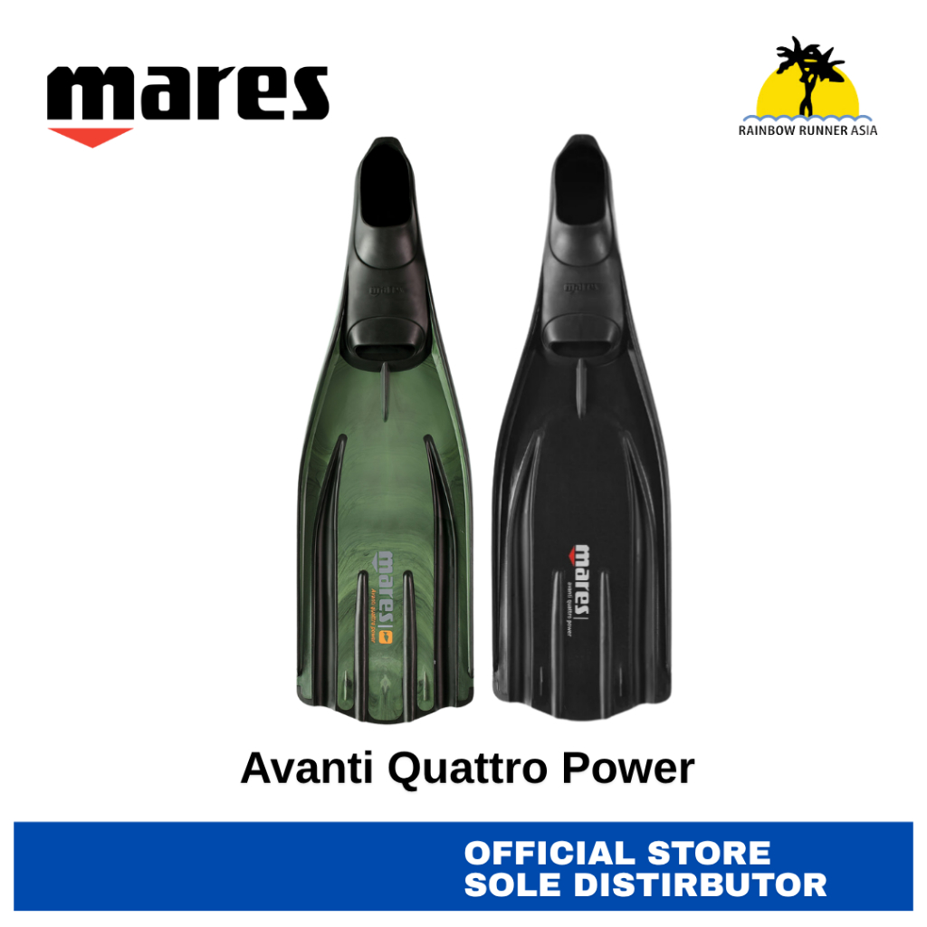 Mares Avanti Quattro Power Full Foot Fin (Black/Camo) | Shopee Malaysia