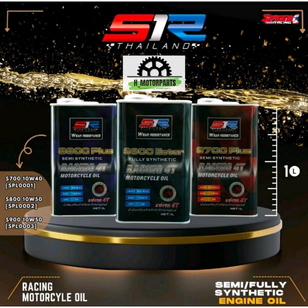 S1R THAILAND MOTORCYCLE ENGINE OIL 4T MINYAK HITAM FULLY SYNTHETIC SEMI ...