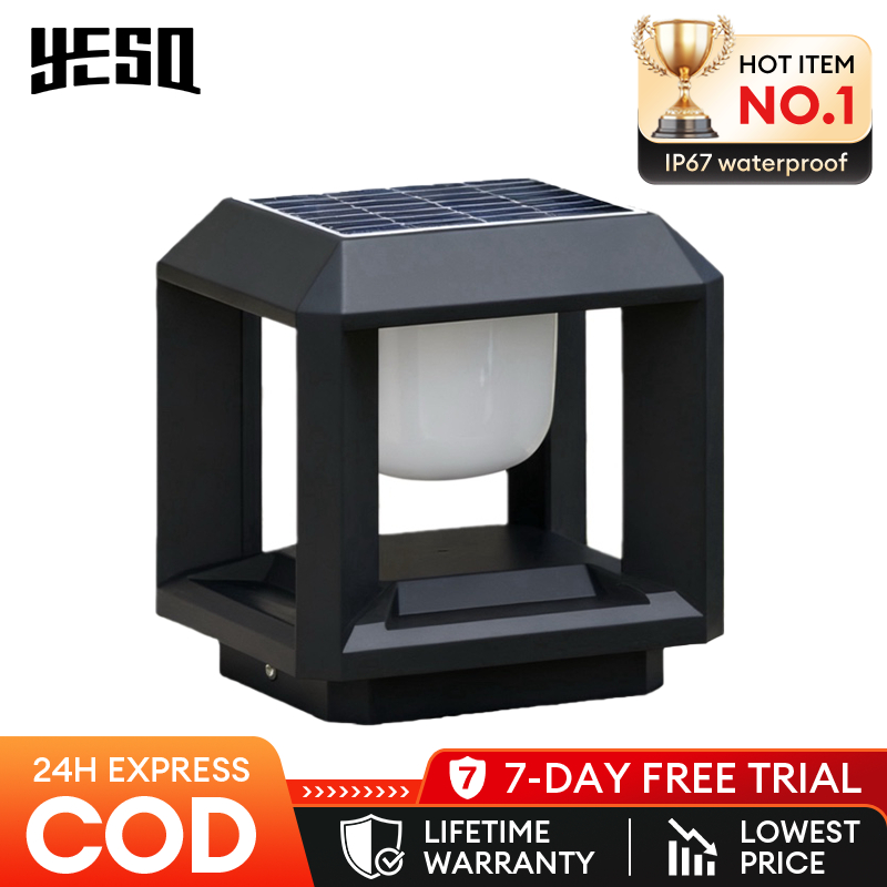 Lampu Pagar Solar Gate Light Outdoor Lighting IP67 Waterproof Solar ...