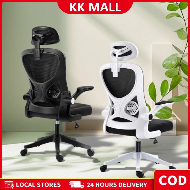 【kk Mall】Office Chair Adjustable Gaming Chair Ergonomics Chair Mesh ...