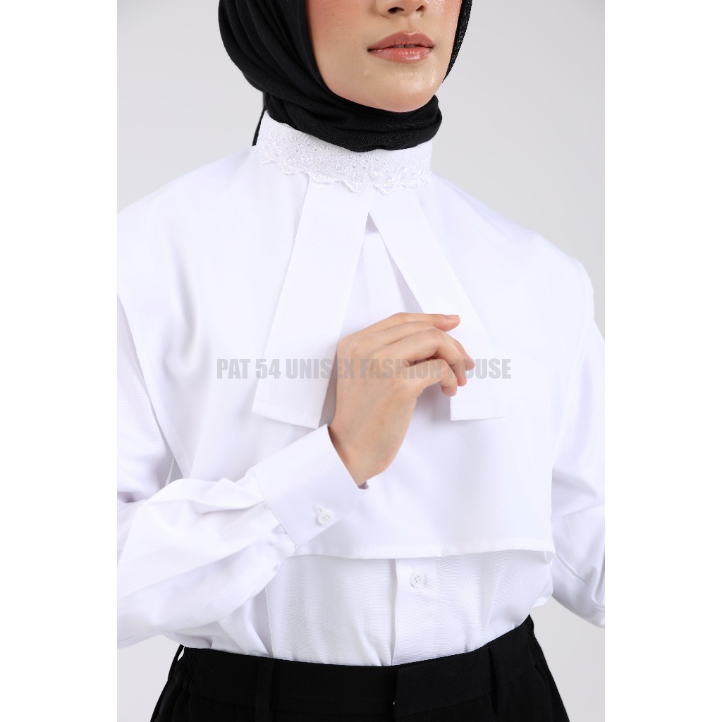 Lawyer bib / Lawyer jabot - Female (bib with lace) | Shopee Malaysia