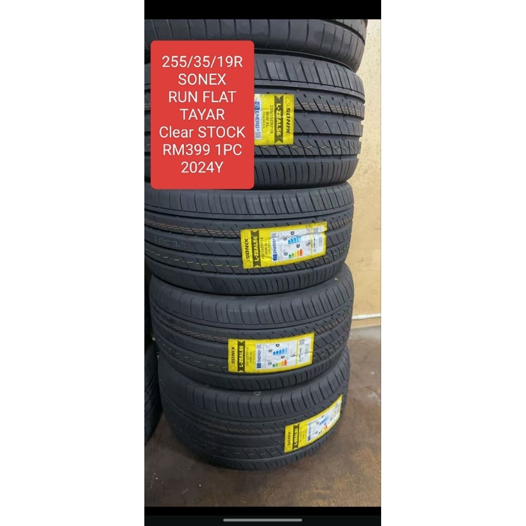新 New Tayar 255/35R19 Sonix Run Flat TIRE 255/35/19 2024Y BMW Mercedes ...