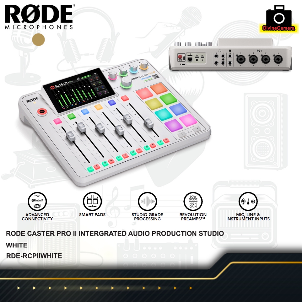 RODE CASTER PRO II INTERGRATED AUDIO PRODUCTION STUDIO WHITE | Shopee ...