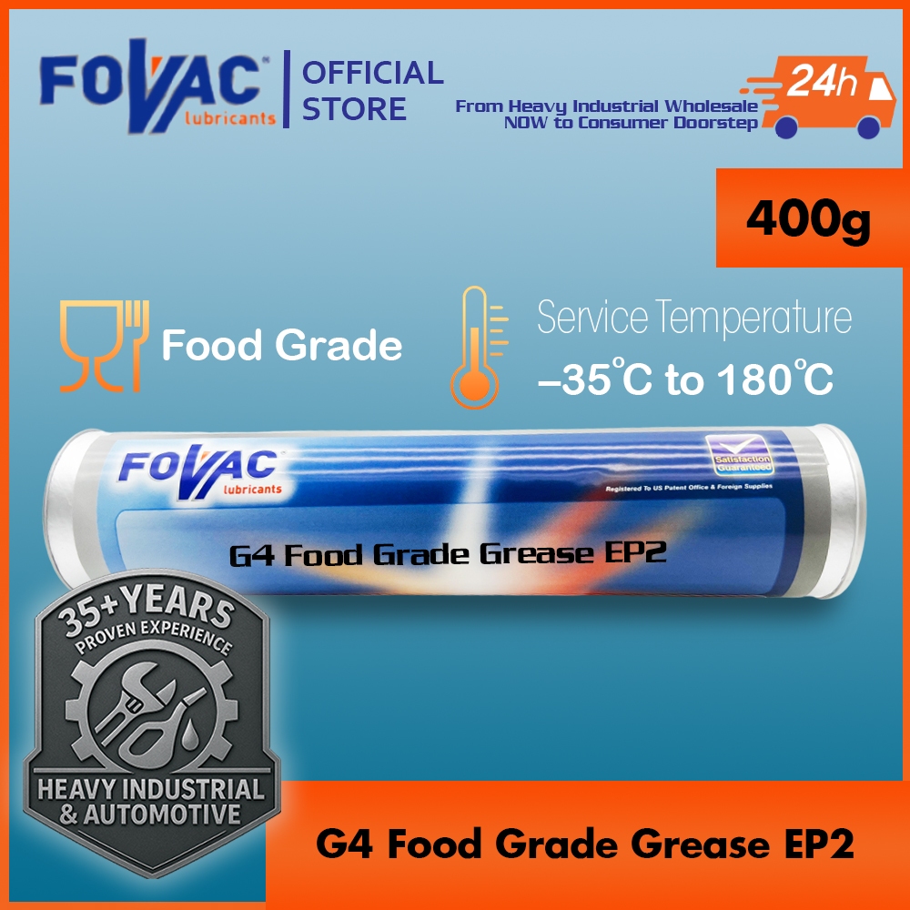 FOVAC G4 Food Grade Grease EP2/ Food Grade Lubrication - 400g | Shopee ...