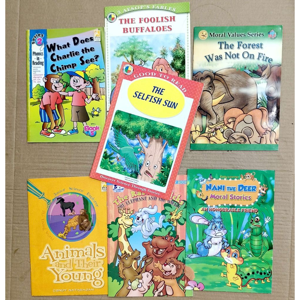 Children English Moral Storybook Animal and their Young Phonics in ...
