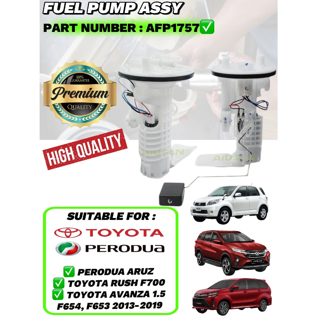 AFP1757 FUEL PUMP ASSY PERODUA ARUZ, TOYOTA RUSH F700, AVANZA 1.5 F654 ...