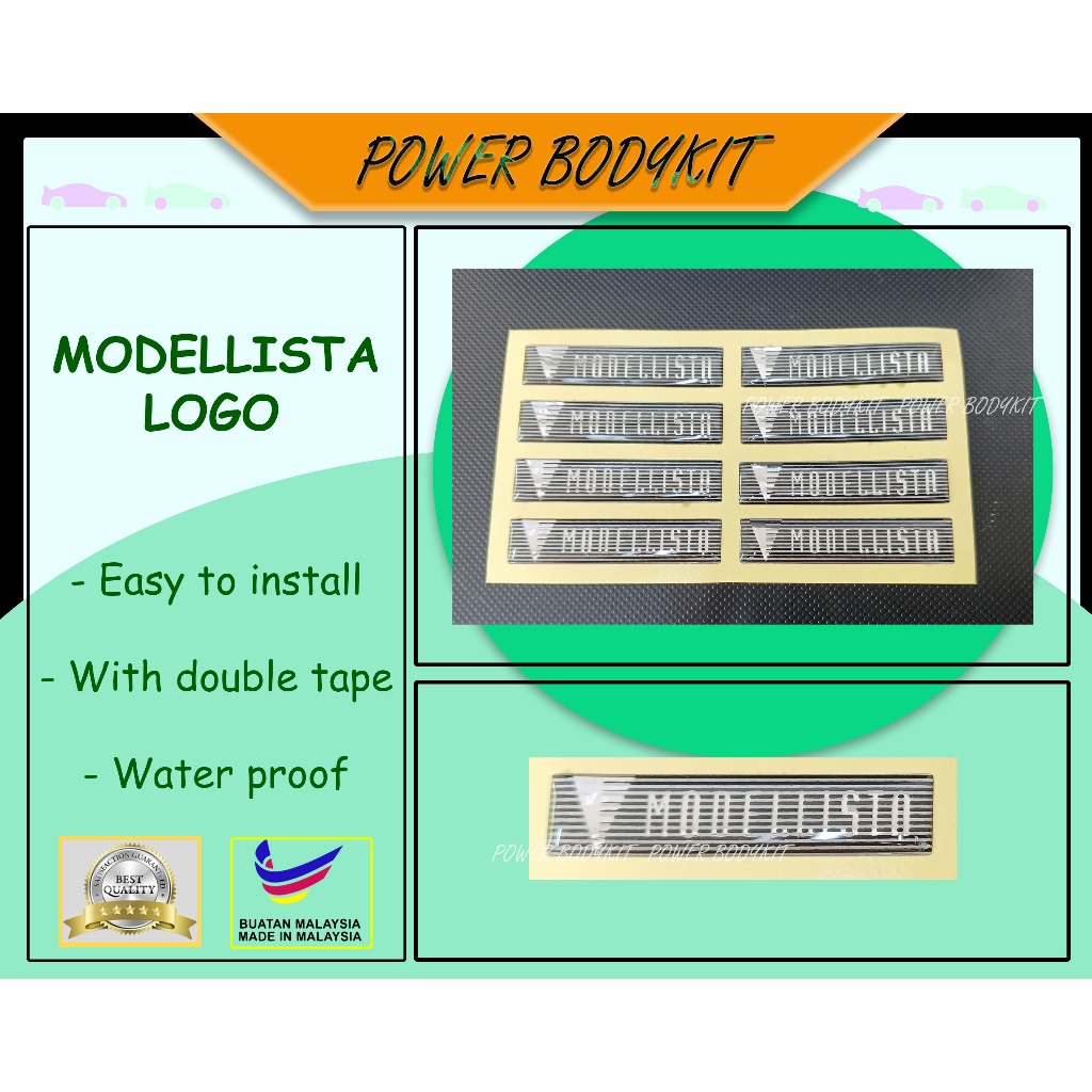 READY STOCK Modellista Logo Skirting Bodykit Emblem Toyota Vellfire ...