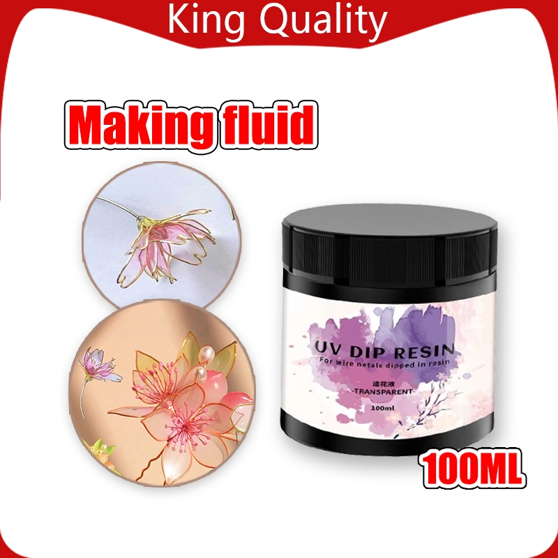 Uv Dip Resin 100ml Clear Fast Cure/Non-Toxic Tasteless Epoxy Resin/DIY ...
