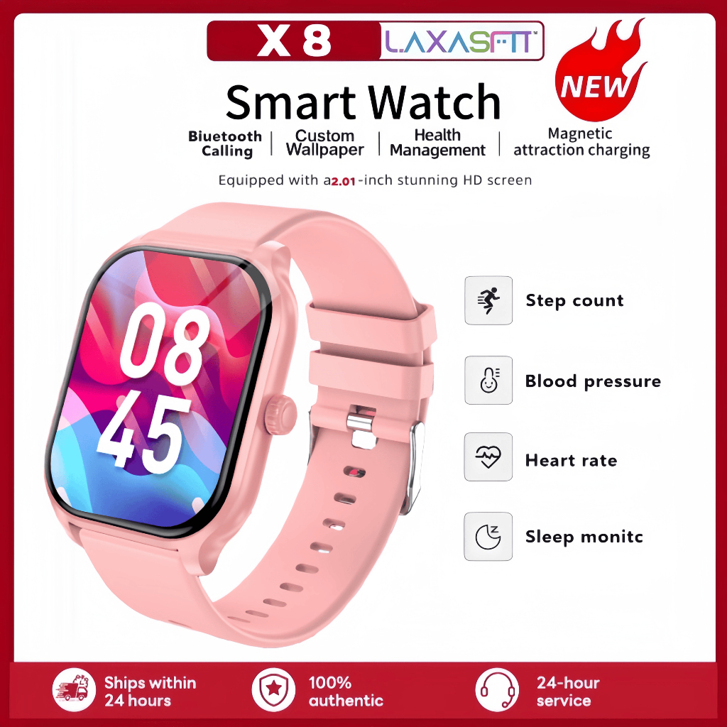 LAXASFIT Smart Watch X8 Applicable to IOS/Android Bluetooth Fitness ...