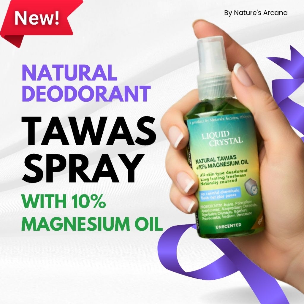 Natural Deodorant Tawas Spray with Magnesium Oil 100ml | Shopee Malaysia