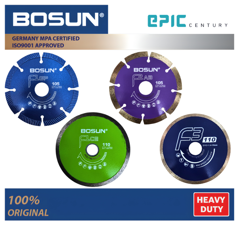 BOSUN DIAMOND WHEEL 4" Cutting Disc/ Grinding Disc / Diamond Wheel (100 ...