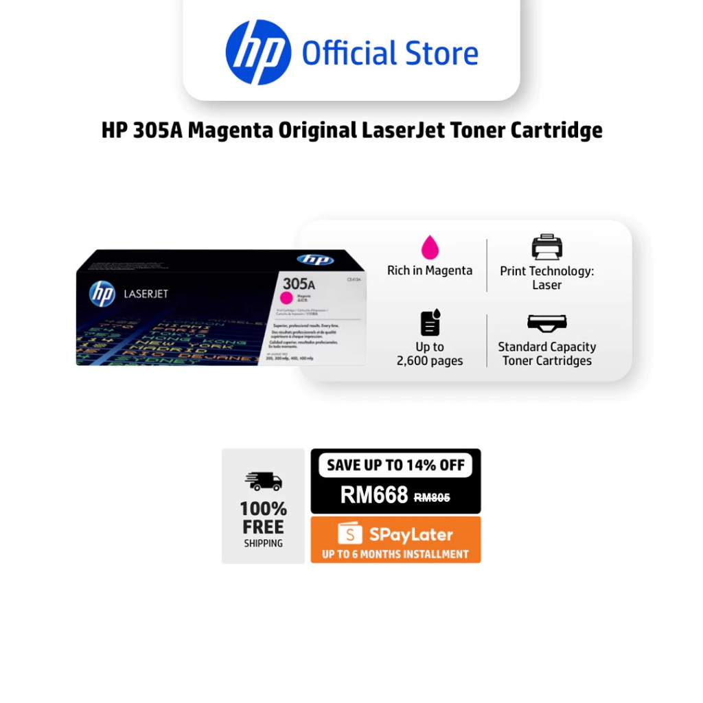HP 305A Magenta Original LaserJet Toner Cartridge / Compatible for HP ...