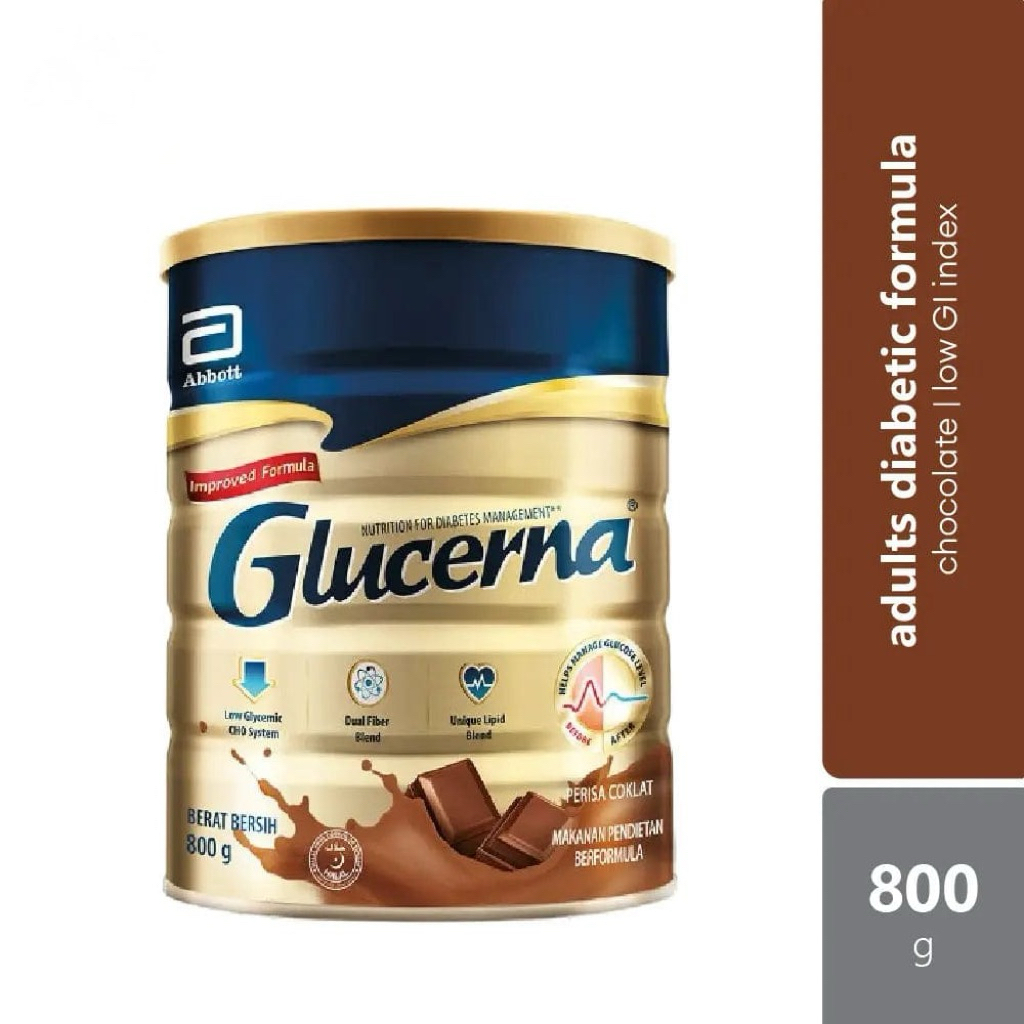 GLUCERNA CHOCOLATE NUTRITIONAL POWDER FOR DIABETES MANAGEMENT 800G ...
