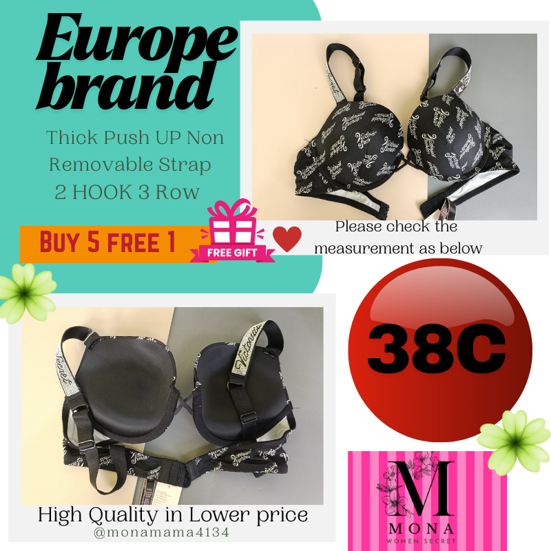 MONA Branded Bra Push Up Bra Berdawai 38C/85C Coli Wanita Cantik ...