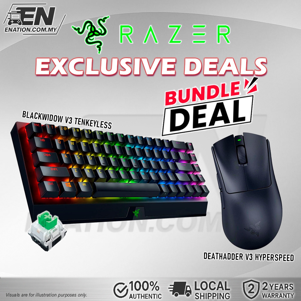 [Bundle] Razer BlackWidow V3 Tenkeyless Gaming Keyboard + Razer ...