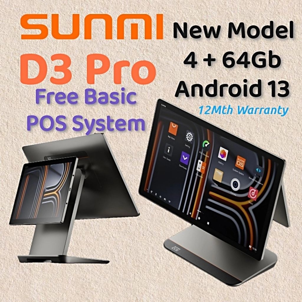 SUNMI D3 PRO Smart Desktop Touchscreen POS Terminal | Shopee Malaysia
