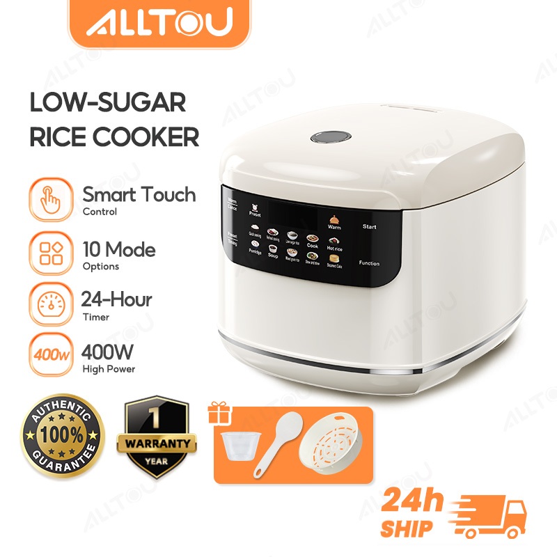 ALLTOU Digital Rice Cooker 2L Low Sugar Magic Com Rice Cooker with 10 ...