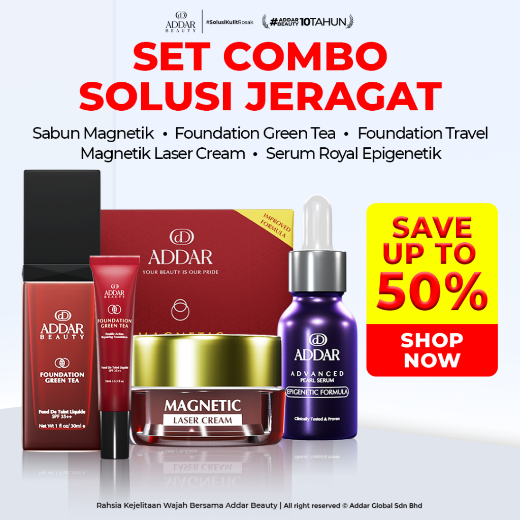ADDAR BEAUTY Set Combo Sabun Muka Jeragat Serum Muka Cream Skincare ...