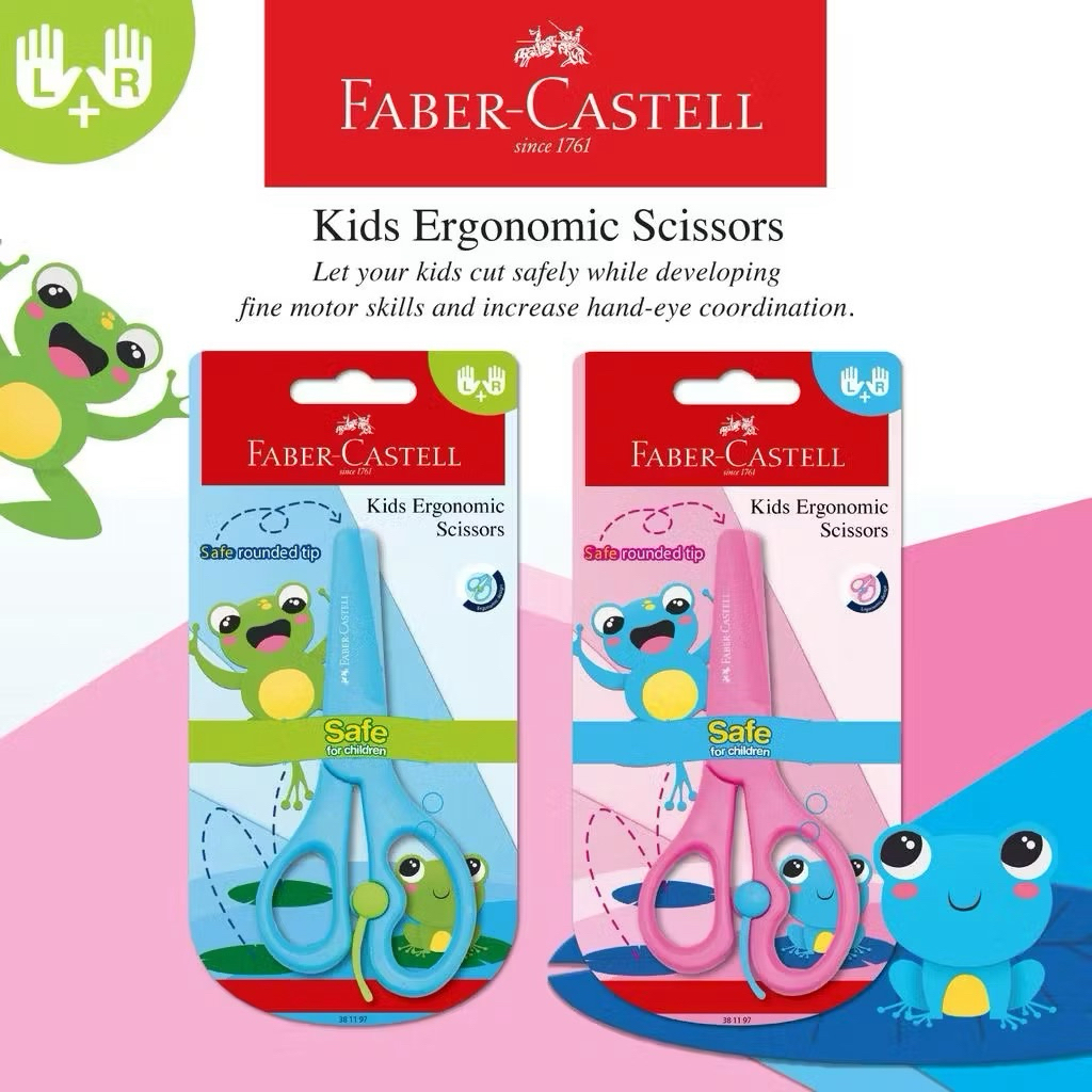 FABER-CASTELL Kids Ergonomic Scissors Spring Kids Scissor Student ...
