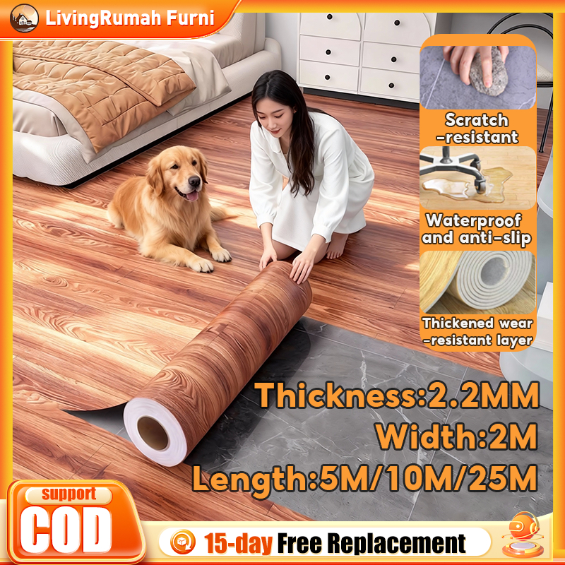 Non Slip Floor 5/10/25m Large Size PVC Floor Sticker Tile DIY reform ...
