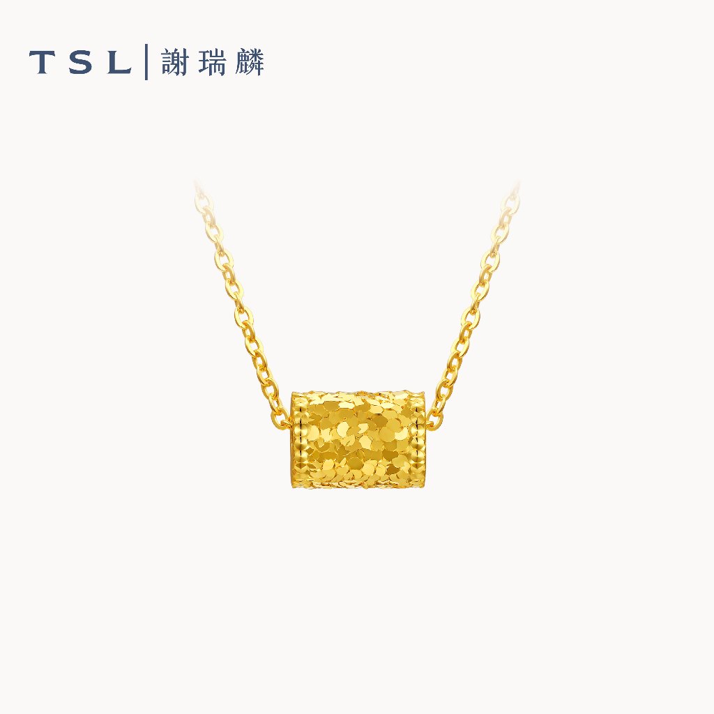 TSL | 謝瑞麟 - 999 Pure Gold Necklace - XP042 | Shopee Malaysia