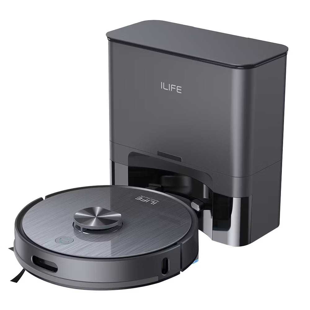 ILIFE T20s self-emptying robot vacuum and mop combo. This smart home ...