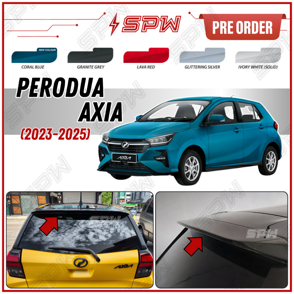 Perodua Axia (2023-2025) Gear Up Spoiler Rear Spoiler Lip New Axia ...