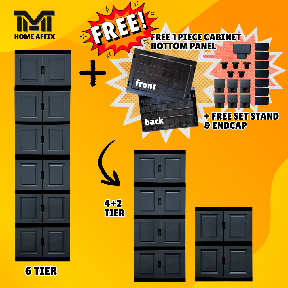6 TIER EAGLE BRAND Storage Cabinet 3,4,5.6 Tier / Plastic Cabinet ...