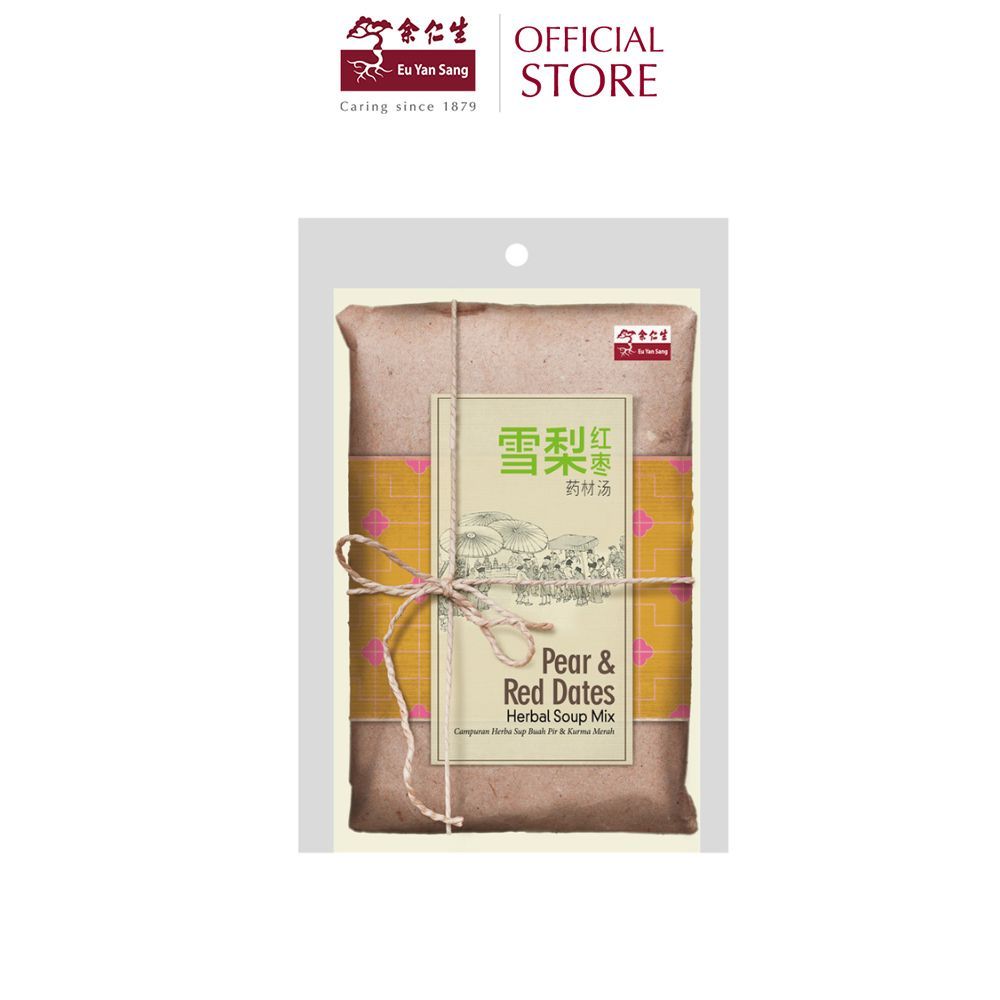 Eu Yan Sang Pear & Red Dates Herbal Soup Mix 余仁生雪梨红枣药材汤 102gm | Shopee ...