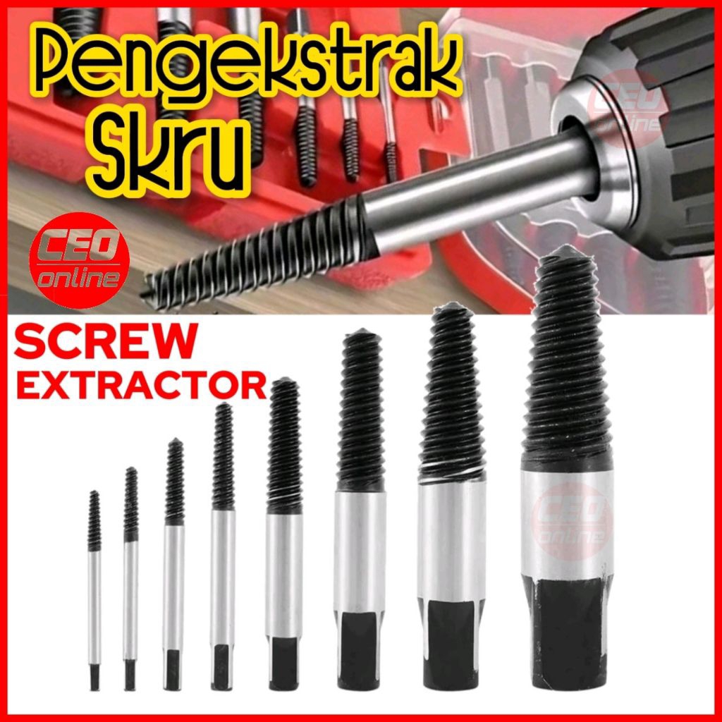 CEO 🇲🇾 Screw Extractor Center Drill Bits Guide Set Speed Screws Out ...