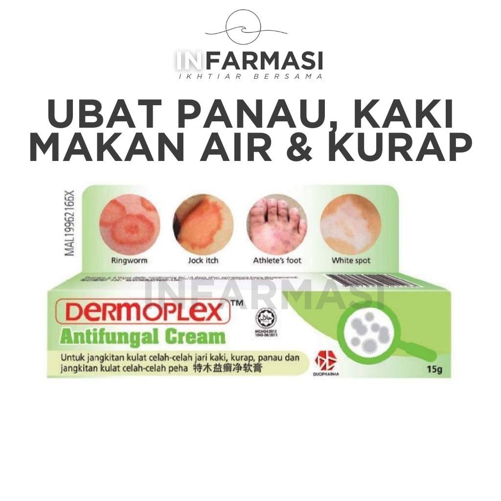 Dermoplex Antifungal Cream 15g | Ubat Krim Sapu Panau Gatal Kulat Kulit ...