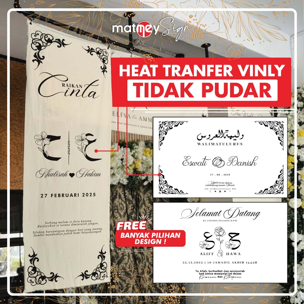 DIY Kain Rentang Klasik TUNANG / KAHWIN - banner kain belacu | kain ...