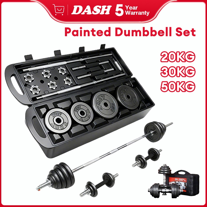 Dumbbell Set Cast Iron Adjustable Painted Dumbbells 20/30/50KG Weight ...
