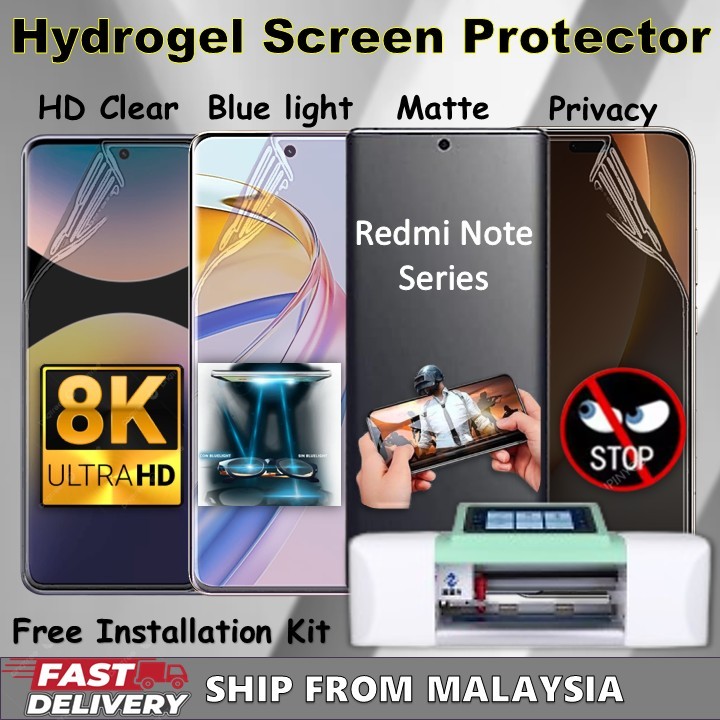 Hydrogel screen protector for Redmi Note 15 / Note 14 / Note 13 / Note ...