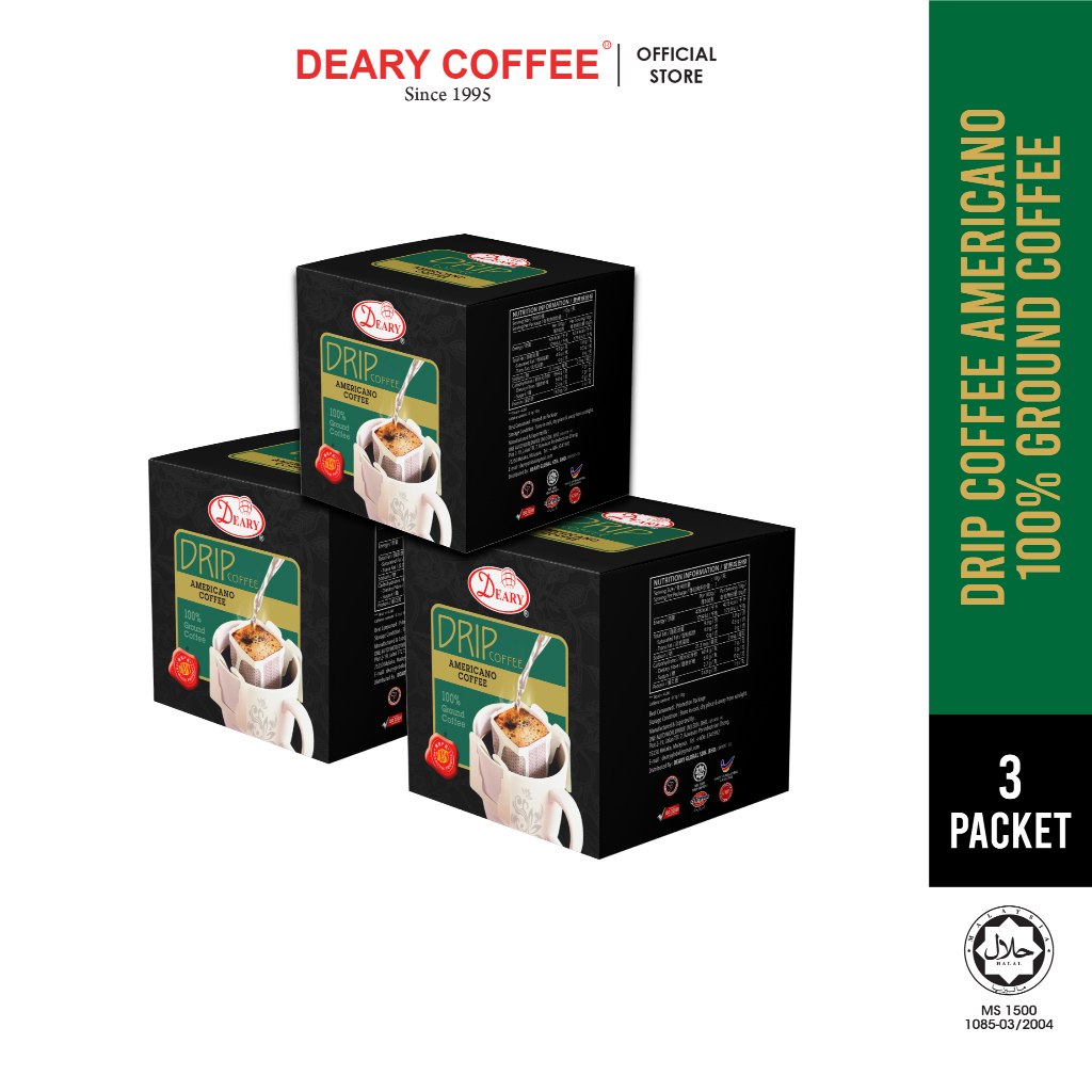 Deary Drip Coffee Americano 挂耳咖啡 Café Style Pour Over (Bundle of 3 ...