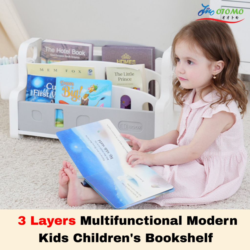 Otomo 3 Layers Multifunctional Modern Kids Children's Bookshelf Toys ...