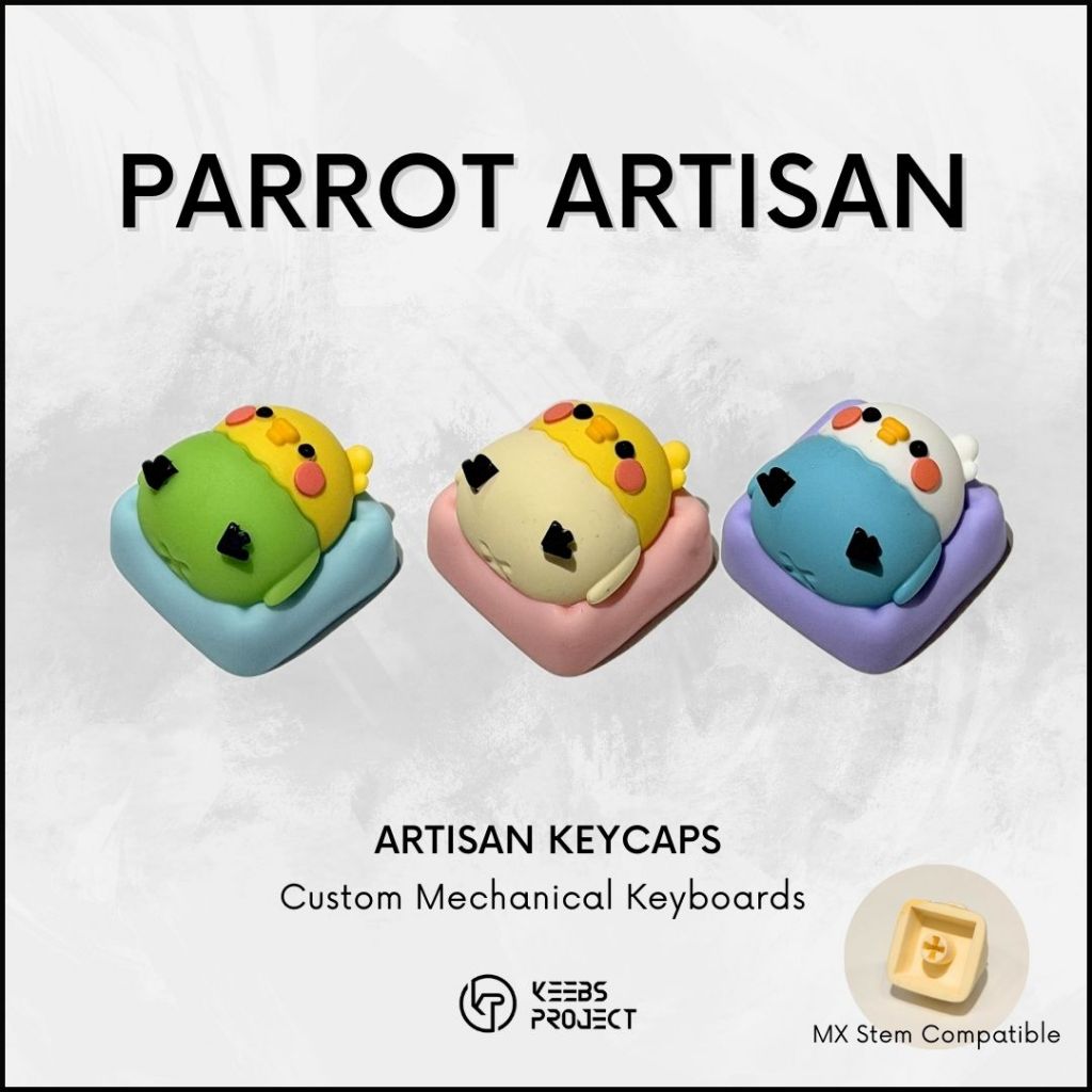 [READY STOCK] Parrot Cute Bird Artisan Keycaps for Mechanical Keyboard ...