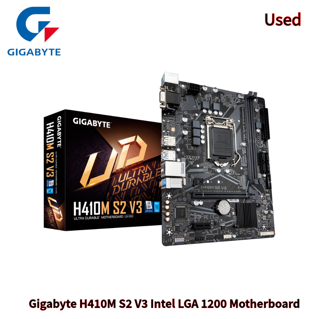 [Used] Gigabyte H410M S2 V3 Intel LGA1200 10th Gen Processor ...