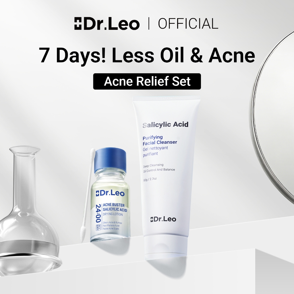 Dr.Leo Deep Cleaning Acne 2pcs Set Acne Essence +Salicylic Acid Facial ...