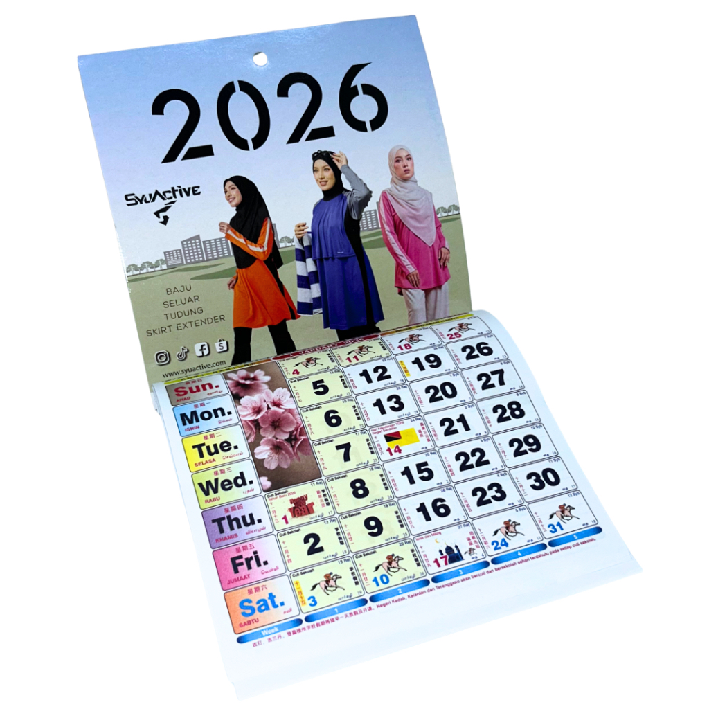 Wall Calendar Mini 2026 School Holiday | Kalendar Kuda Cuti Sekolah ...