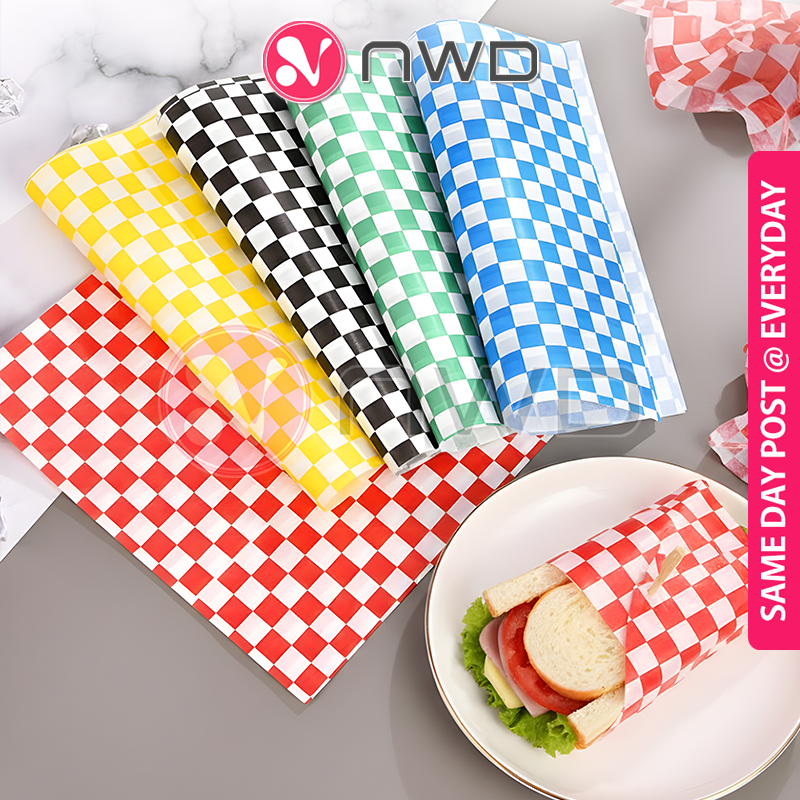 𝗖𝗥𝗨𝗦𝗧 𝗚𝗨𝗔𝗥𝗗 》50pcs Food Grade Wrap Paper Sandwich Toast Wrapper Kertas ...