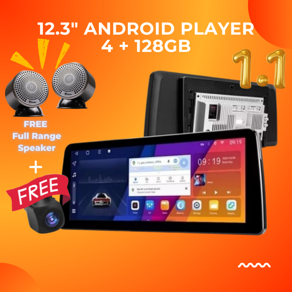 Car android player 12.3 inch BMW Style carplay androidauto 4+128GB merc ...