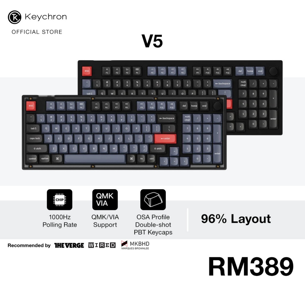 [Last Chance] Keychron V5 Mechanical Keyboard | 96% Layout | Gasket ...