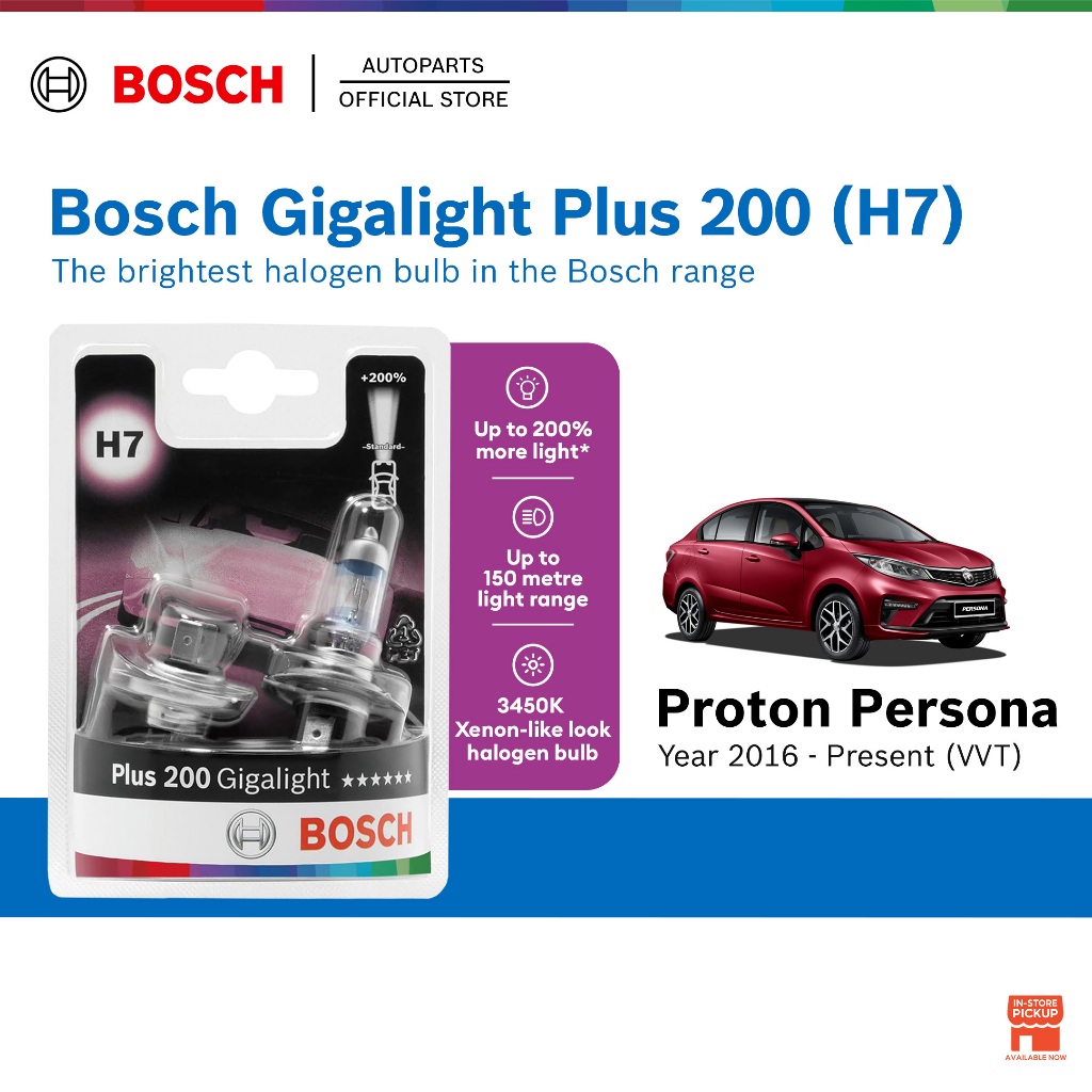 Bosch Gigalight Plus 200 H7 Headlight Bulb for Proton Persona VVT ...