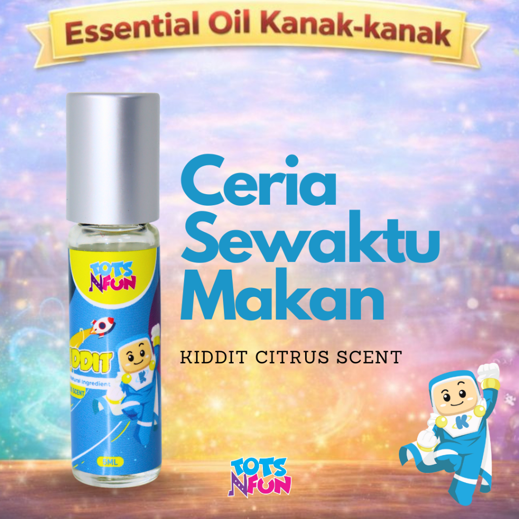 TotsNfun Kiddit Citrus Scent - Minyak Wangian Aromaterapi Anak dengan ...