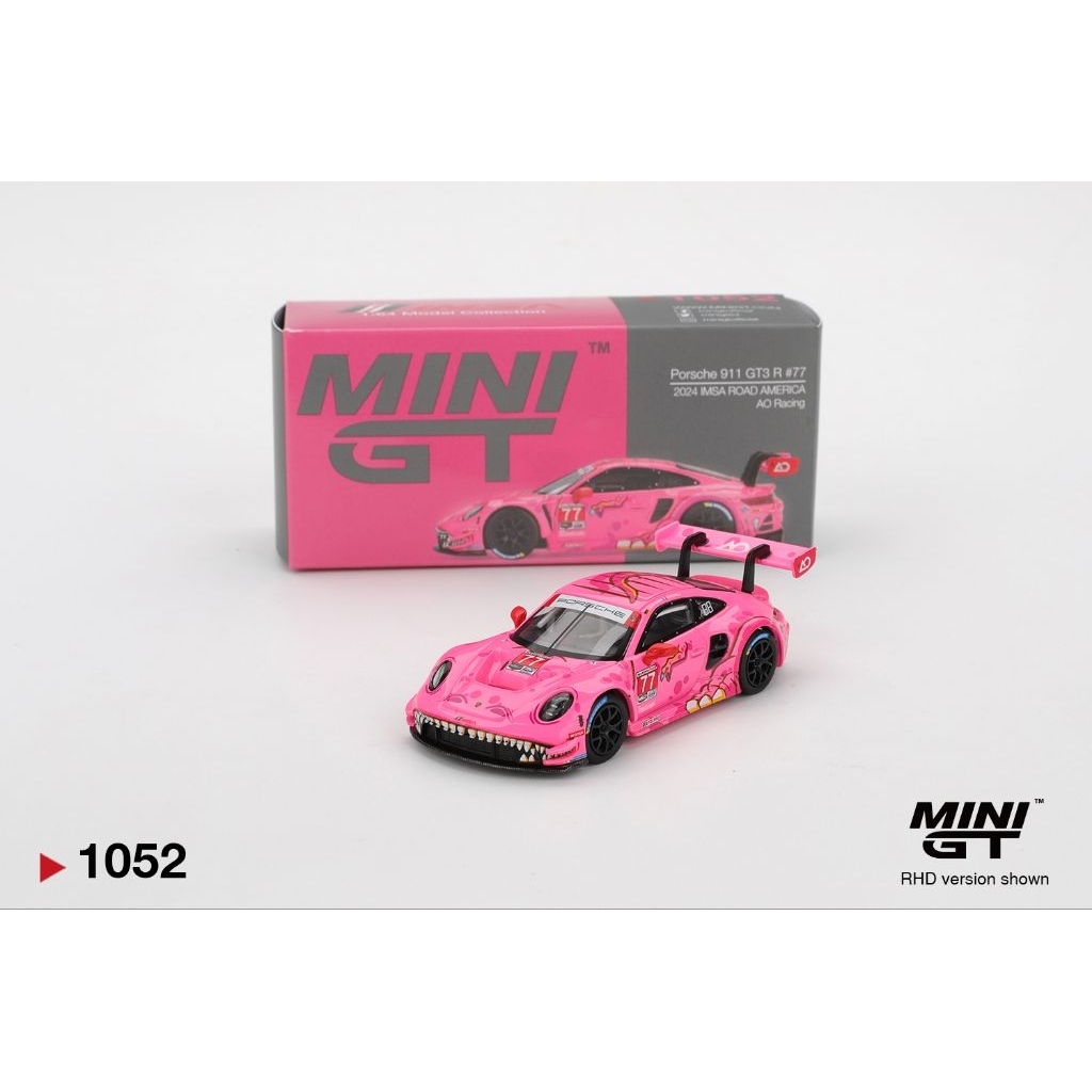 (Pre Order) Mini GT 1/64 Porsche 911 GT3 R #77 AO Racing 2024 IMSA Road ...