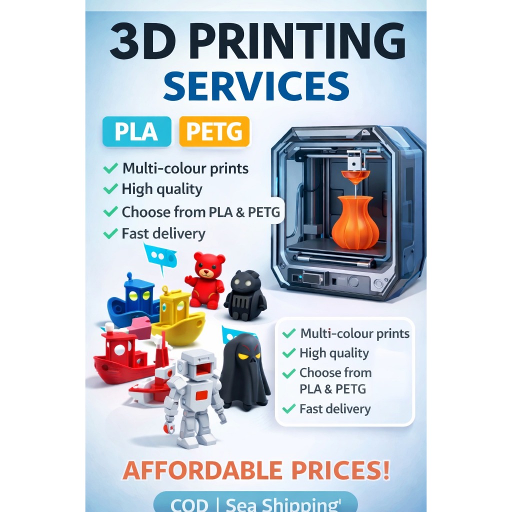 Custom 3D Print Service Malaysia (STL to Object) | PLA+ PETG | Custom ...