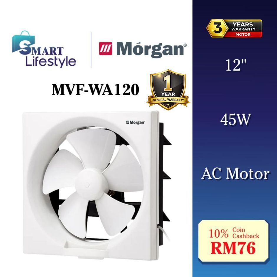 Morgan Wall Mount Ventilating Fan (12") MVF-WA120 | Shopee Malaysia