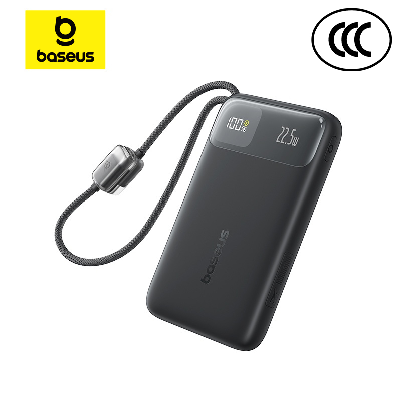 【CCC Certified】Baseus FC11 Dual-Cable 3C Powerbank Digital Display Fast ...