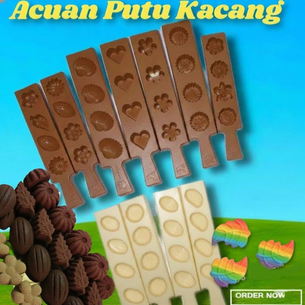 Acuan Putu Kacang Daun Kuih Bangkit Cookie Mold Biskut Raya acuan kuih ...